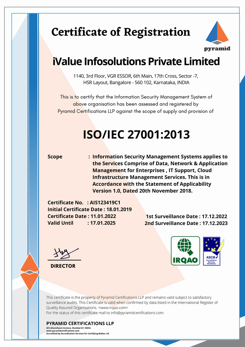 Certifications | IValue Group Global