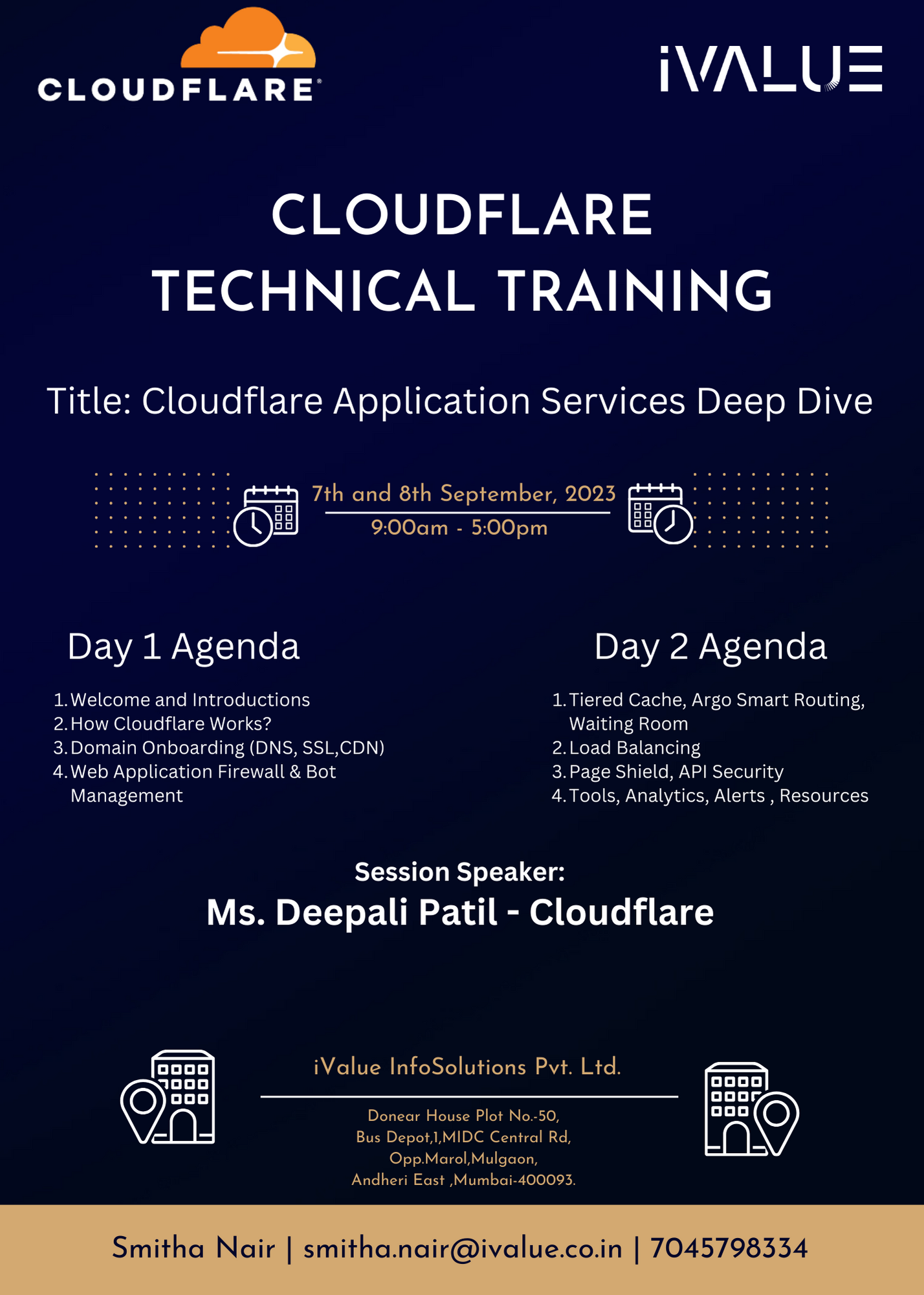 Cloudflare Technical Training - Mumbai - iValue India