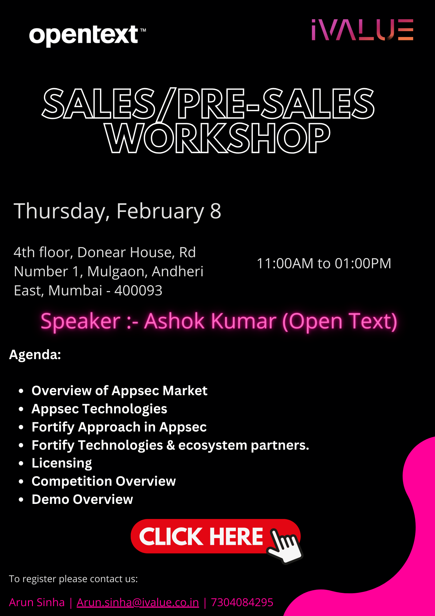 Opentext Sales and Presales Training Mumbai - iValue India