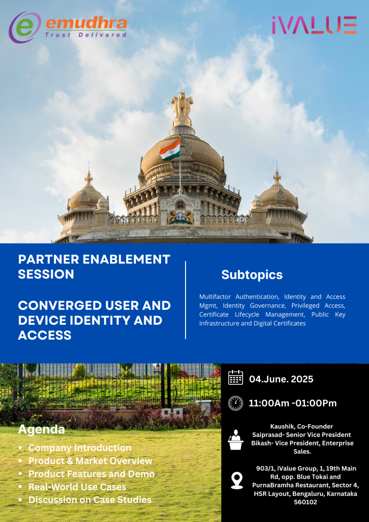 E-Mudhra Partner Training - Bangalore - iValue India